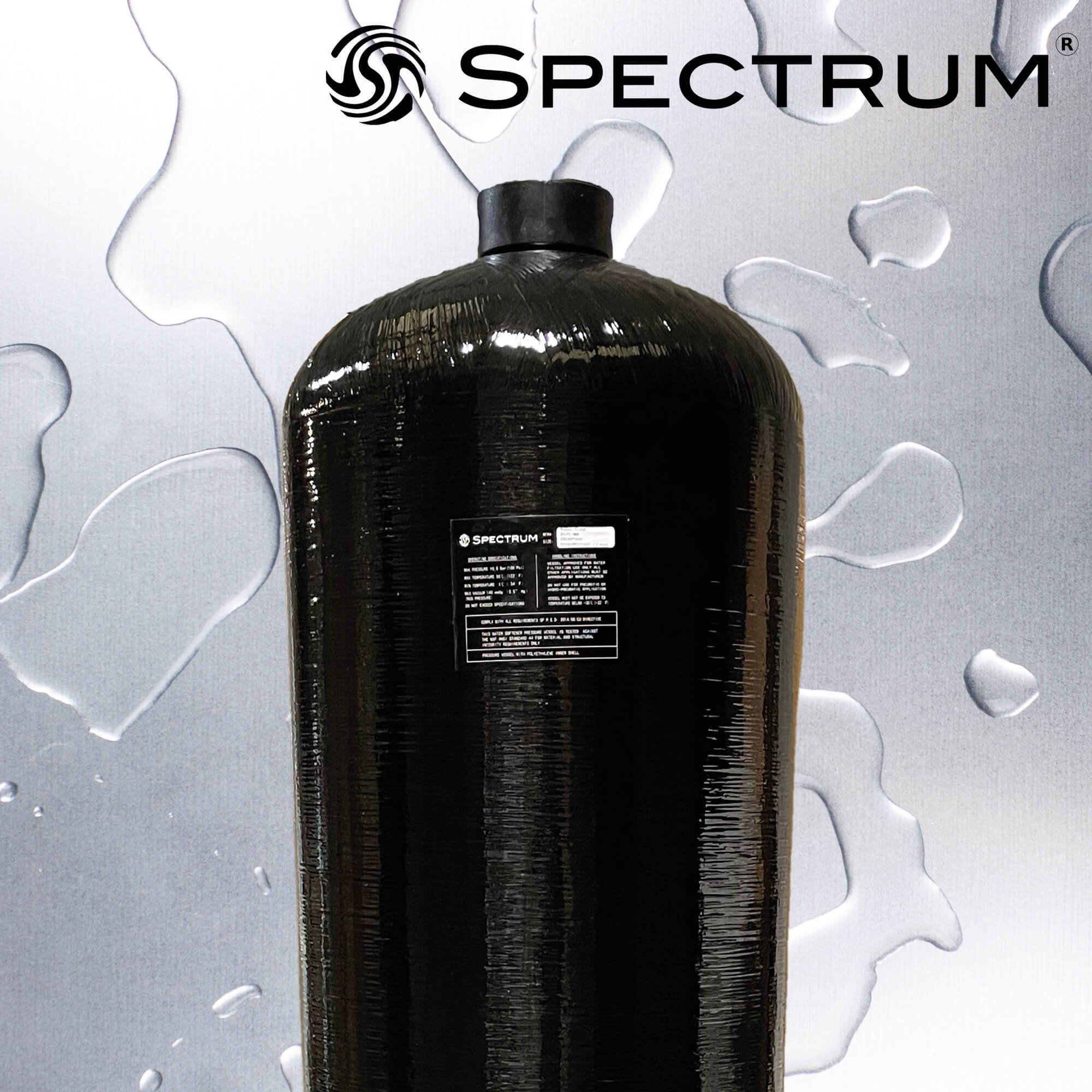 SV-FK-1665-C : SPECTRUM Fibre Glass Black Pressure Vessel 16x65 Complete